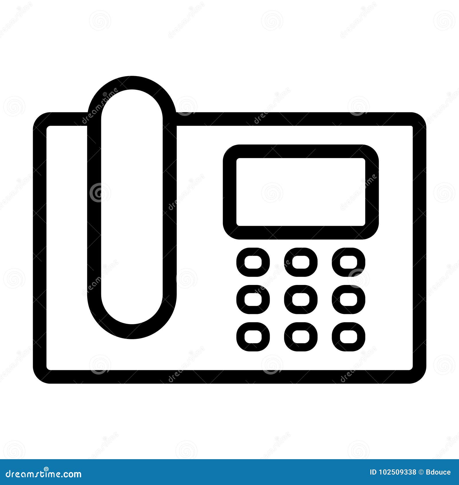 Intercom Telephone Line Icon, Communication And Electronic, Phone Sign ...