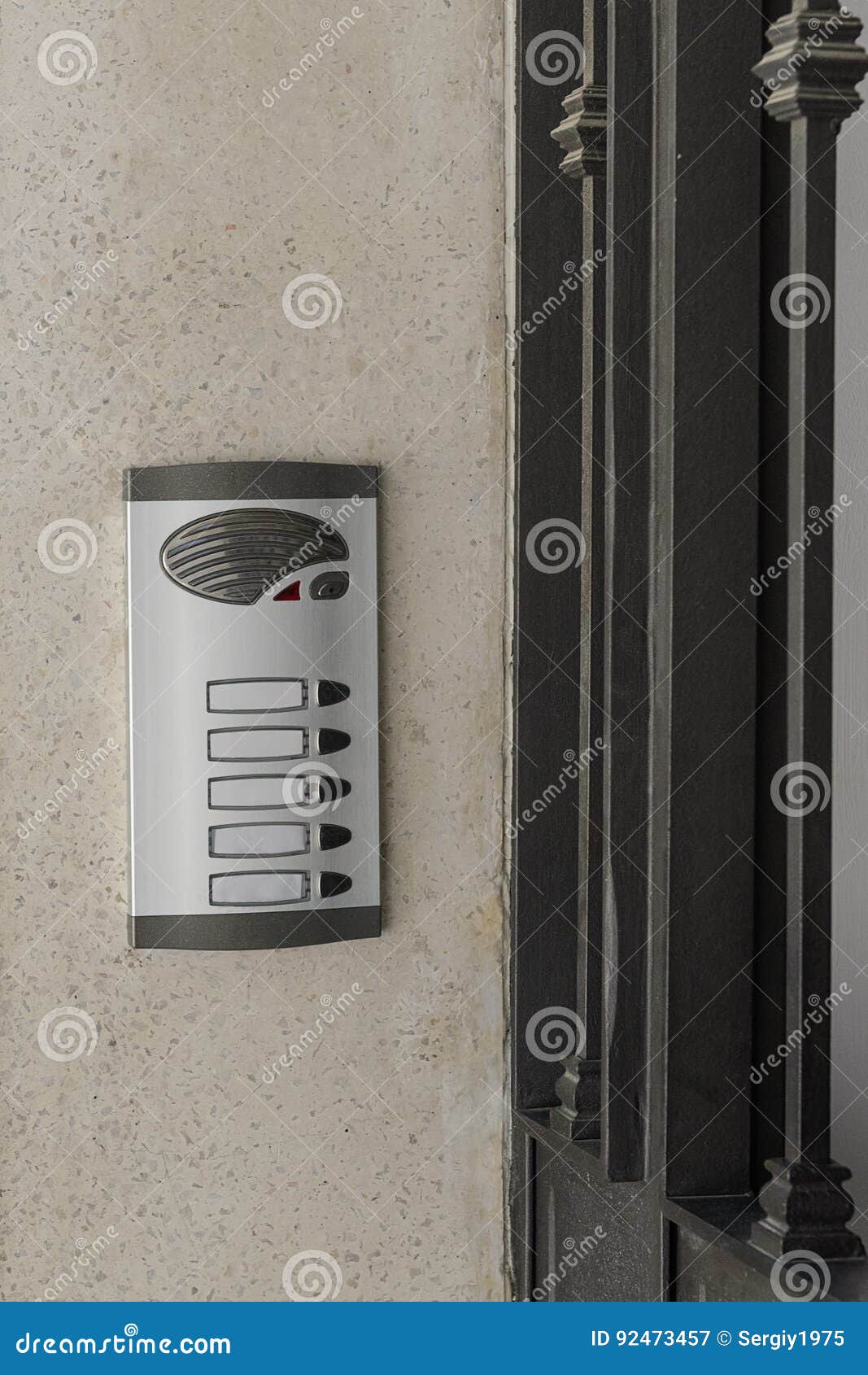 Intercom on the Wall Background Stock Image - Image of buttons, deta ...