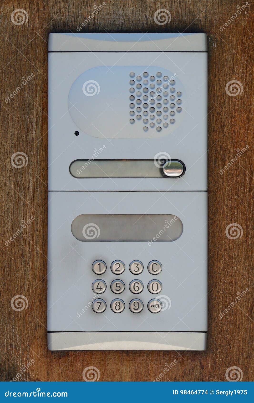Intercom on the Wall Close Up Stock Photo - Image of doorbell, device ...