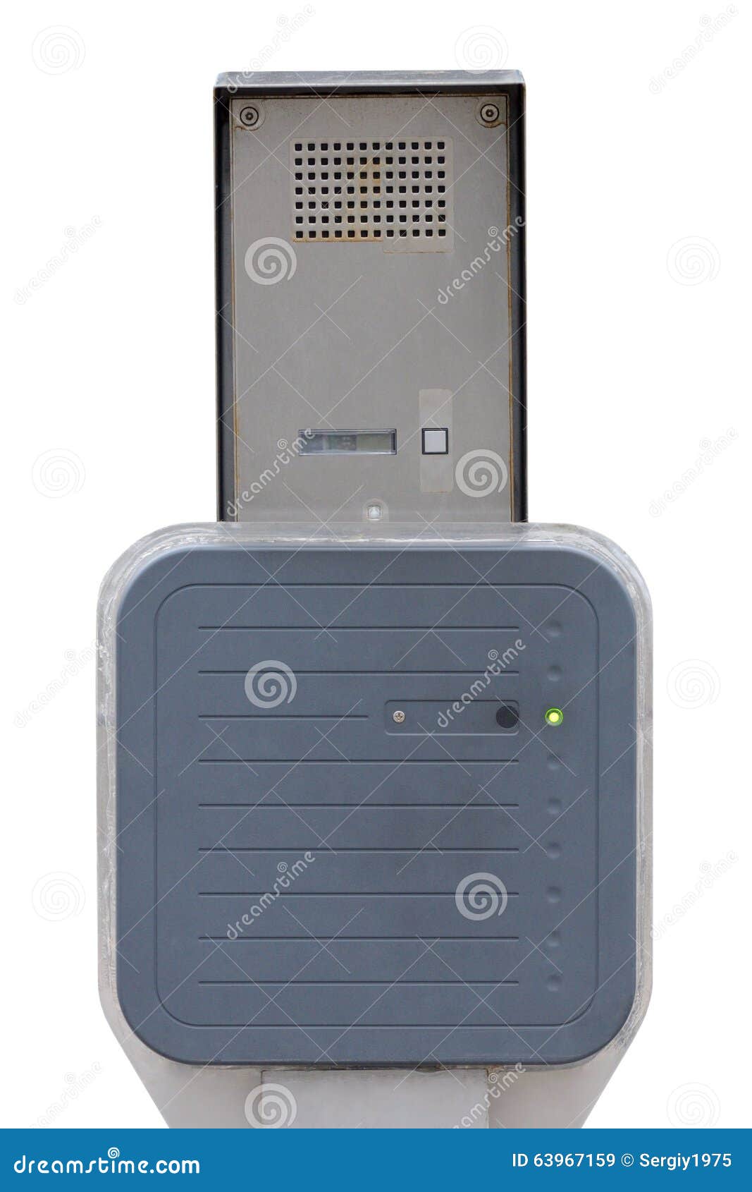 Intercom on White Background Stock Image - Image of entrance, access ...