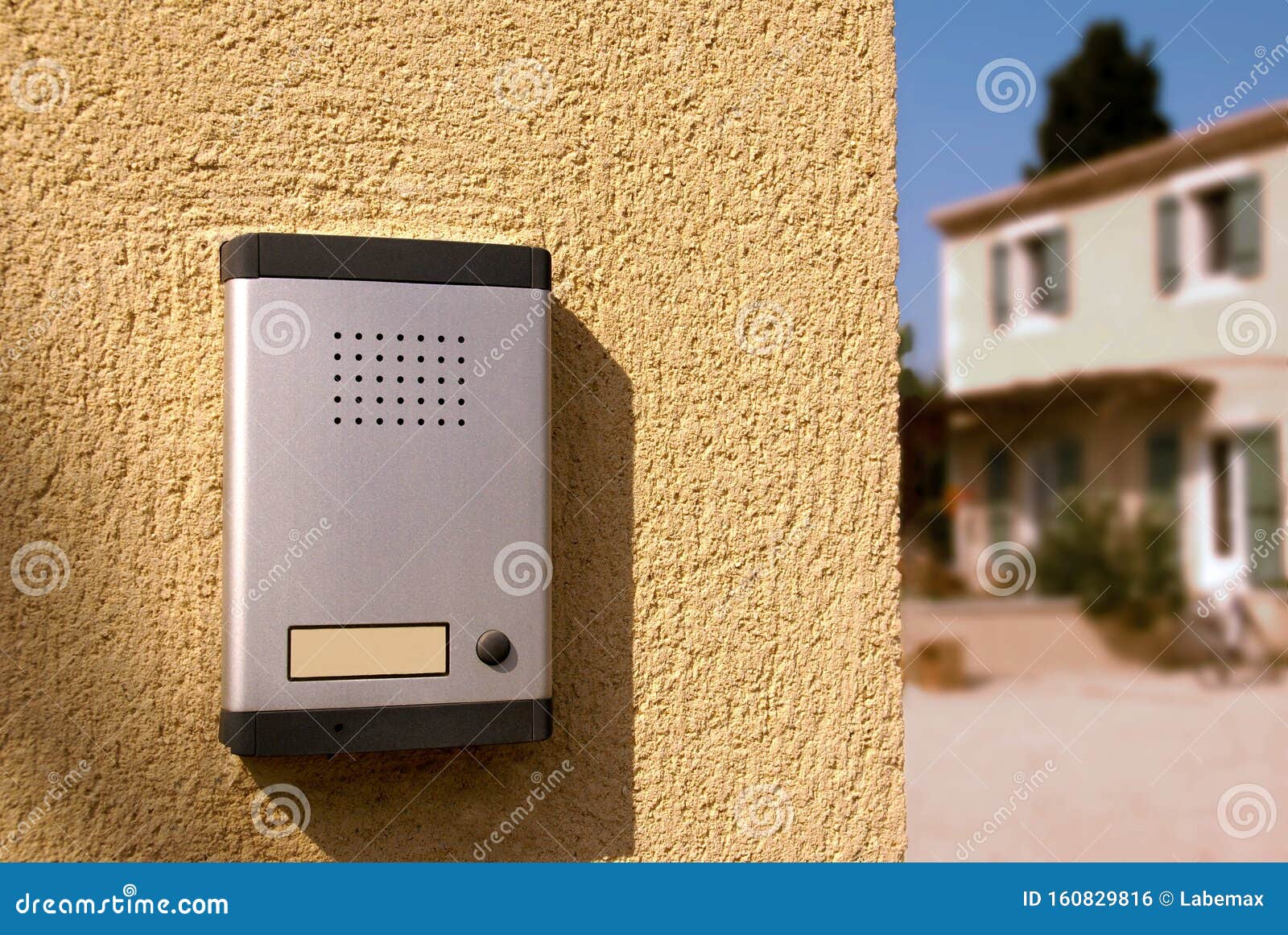 Intercom Hanging on a Wall Used To Communicate. Stock Photo - Image of ...