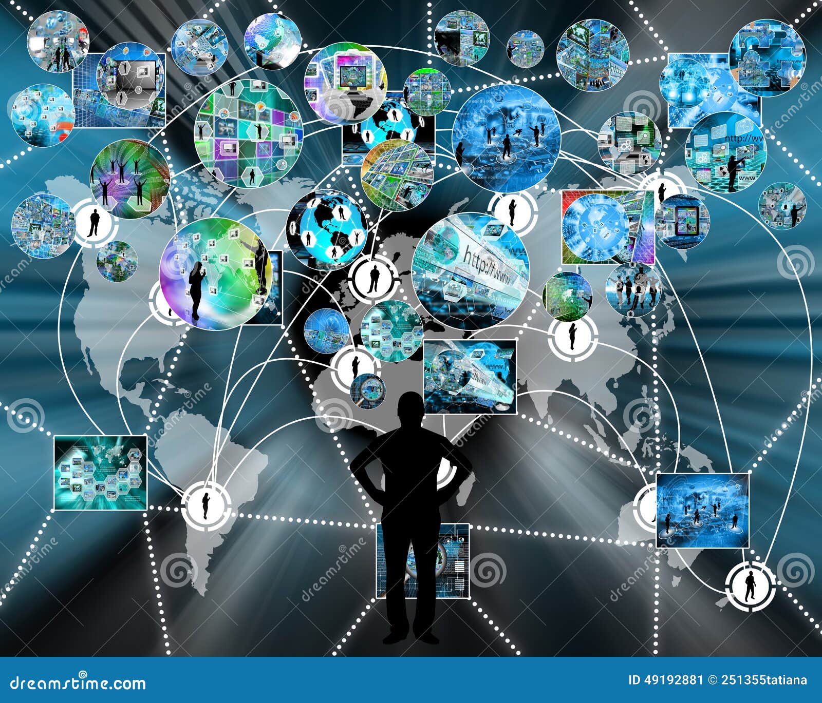 Interconexión stock de ilustración. Ilustración de negocios - 49192881