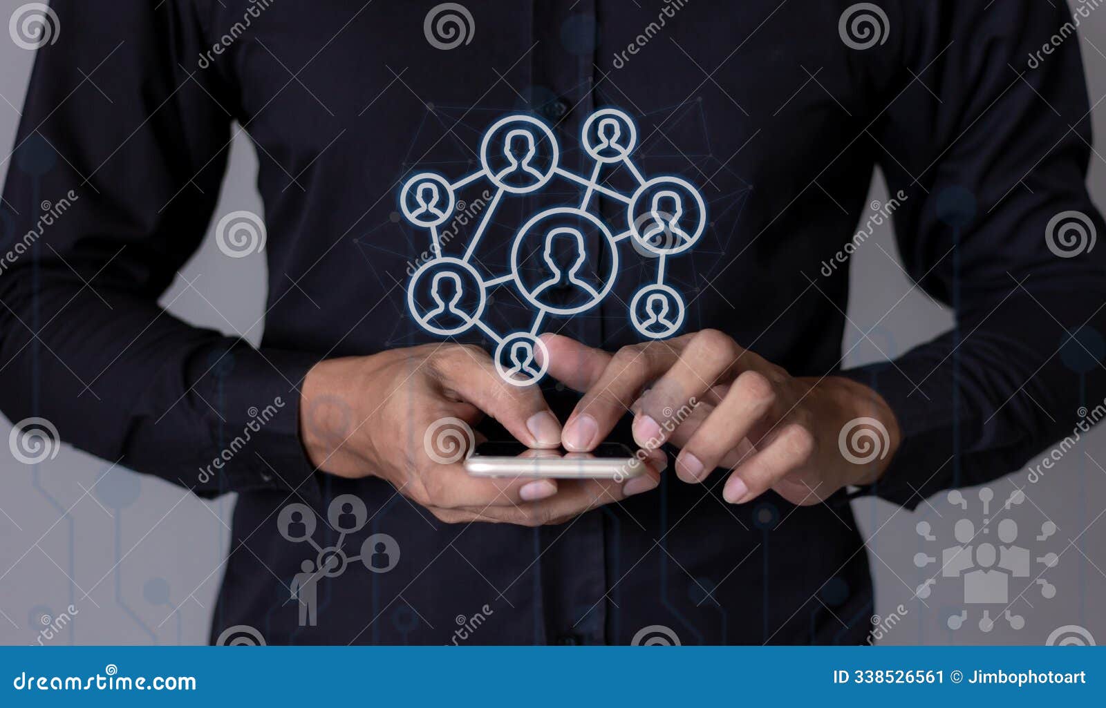 Interconnect, Interconnected Concept People Connect Via Wireless ...