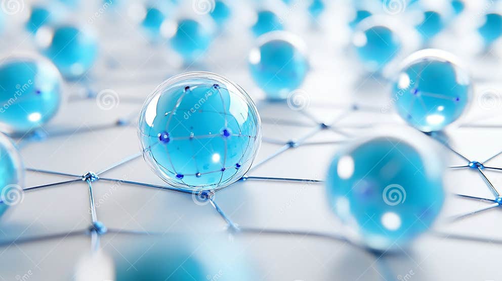 Interconnected Blue Nodes and Black Lines Represent the Connections in ...