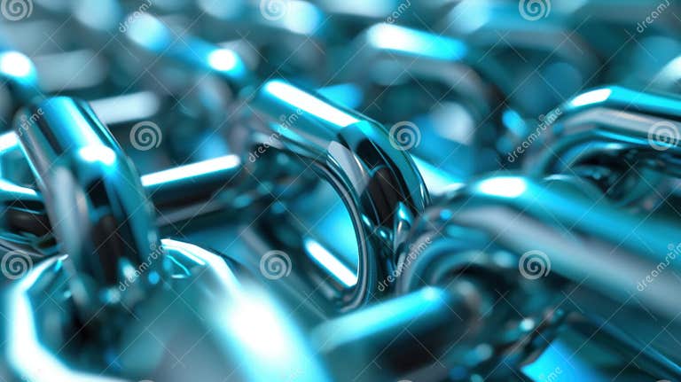 Interconnected Chain Links Forming Complex Data Structure Stock Image ...