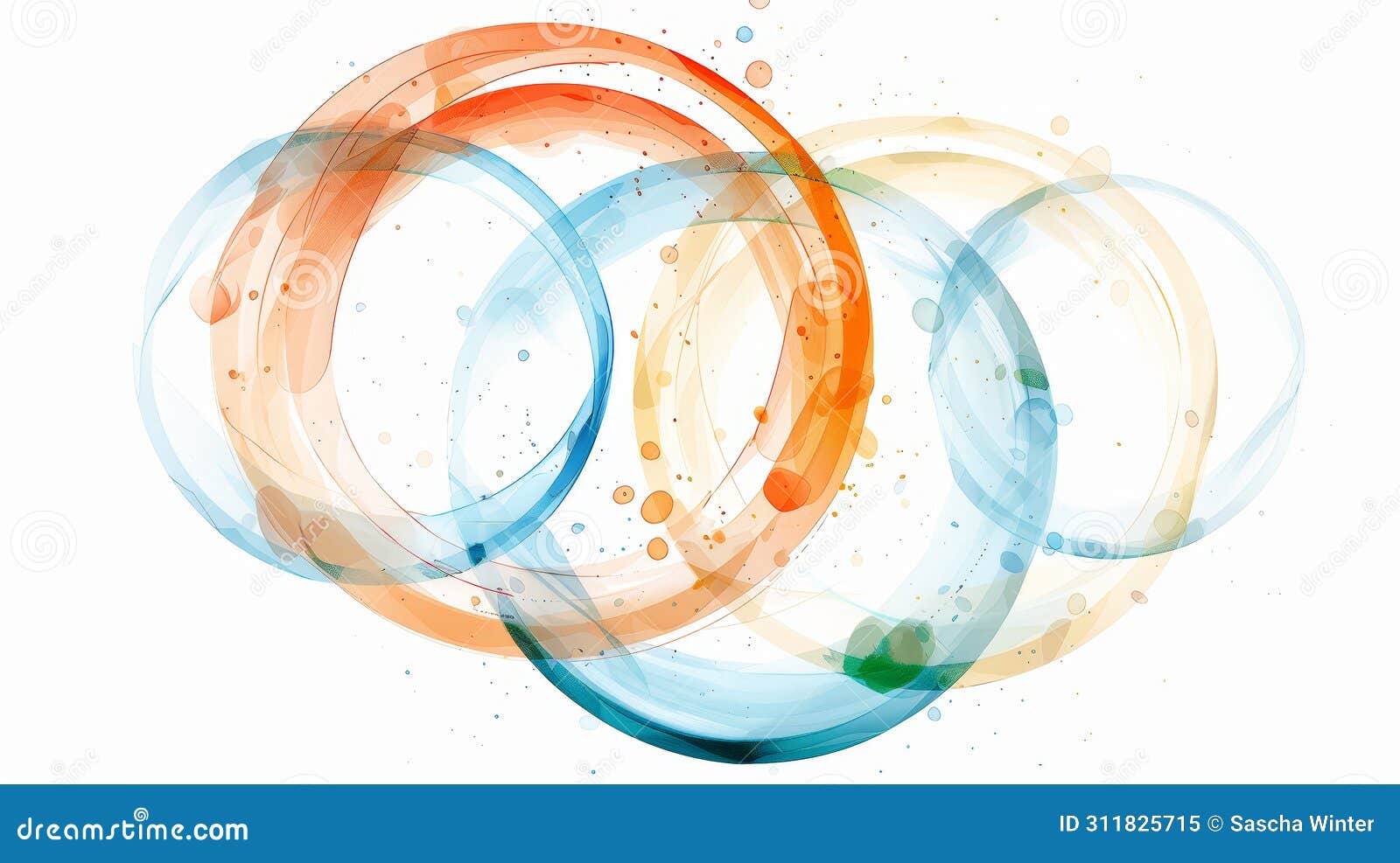 Interconnected Circles: Symbol of Team Unity Stock Image - Image of ...