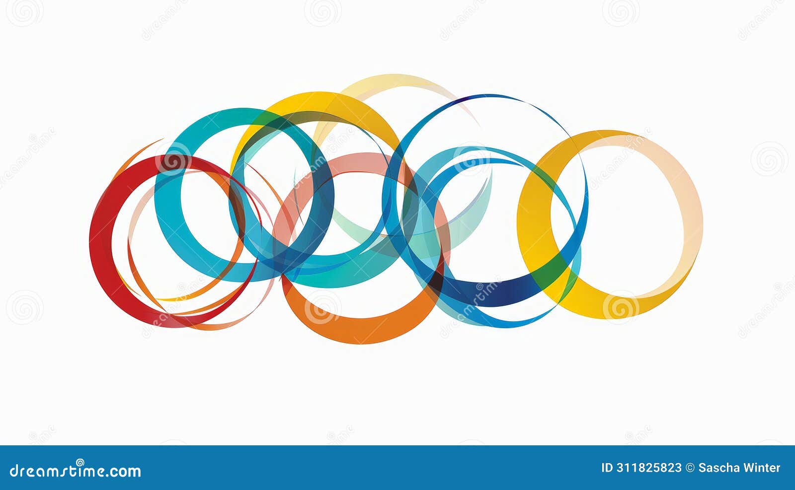 Interconnected Circles: Symbol of Team Unity Stock Image - Image of ...