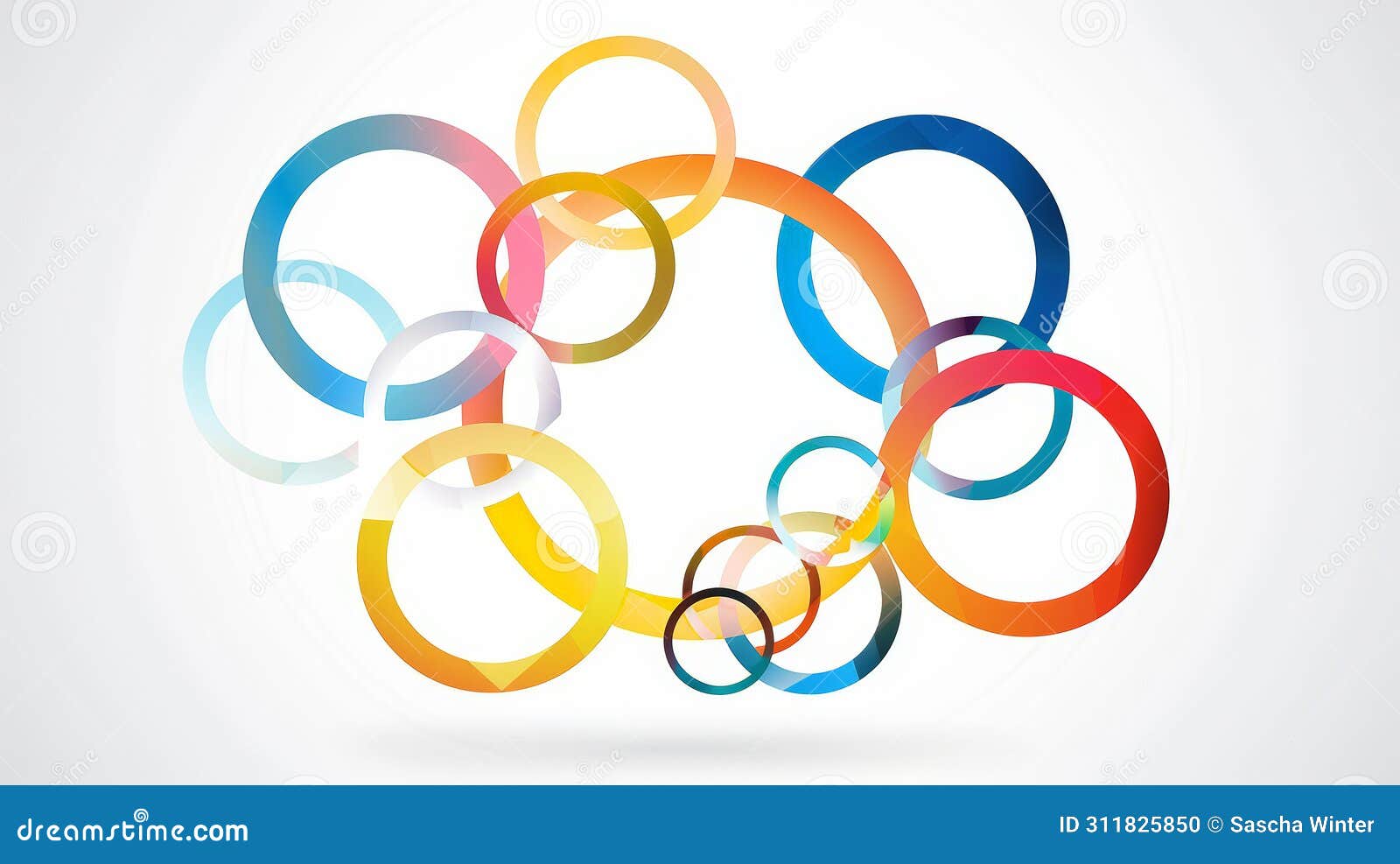 Interconnected Circles: Symbol of Team Unity Stock Photo - Image of ...