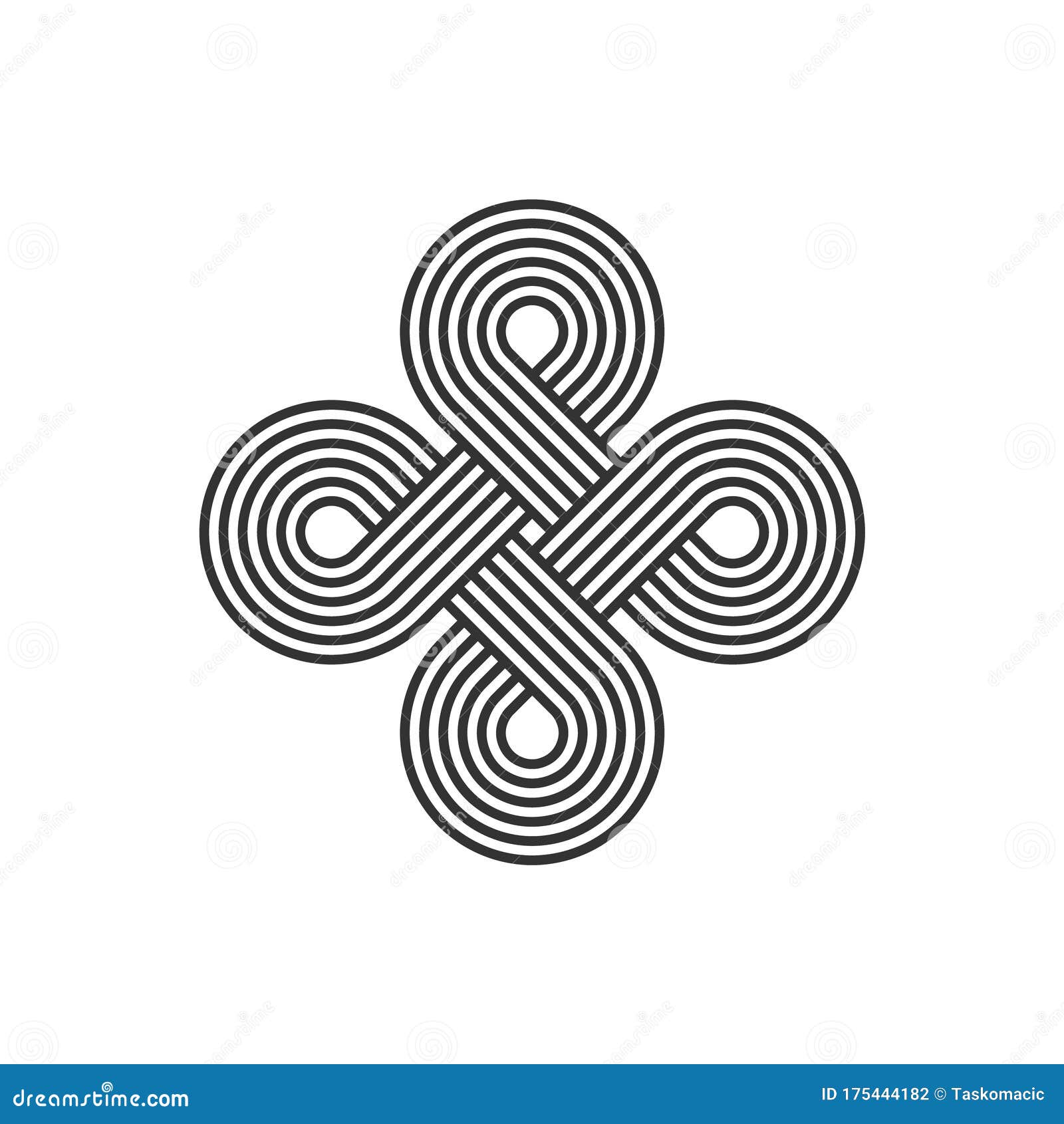 Endless Loop. Infinite Loop Sign. Celtic Interlocking Knot. Old ...