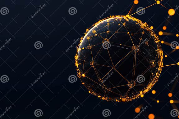 Interconnected Digital Network Spheres - Technology and Connectivity ...