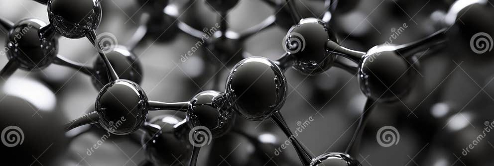 An Interconnected DNA Model on a Grey Surface Stock Image - Image of ...
