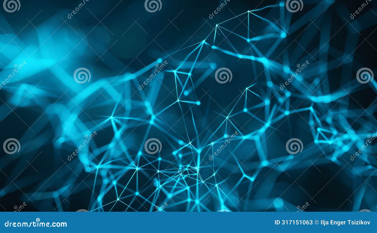 Interconnected Dots on Blue Background, Conveying Communication and ...