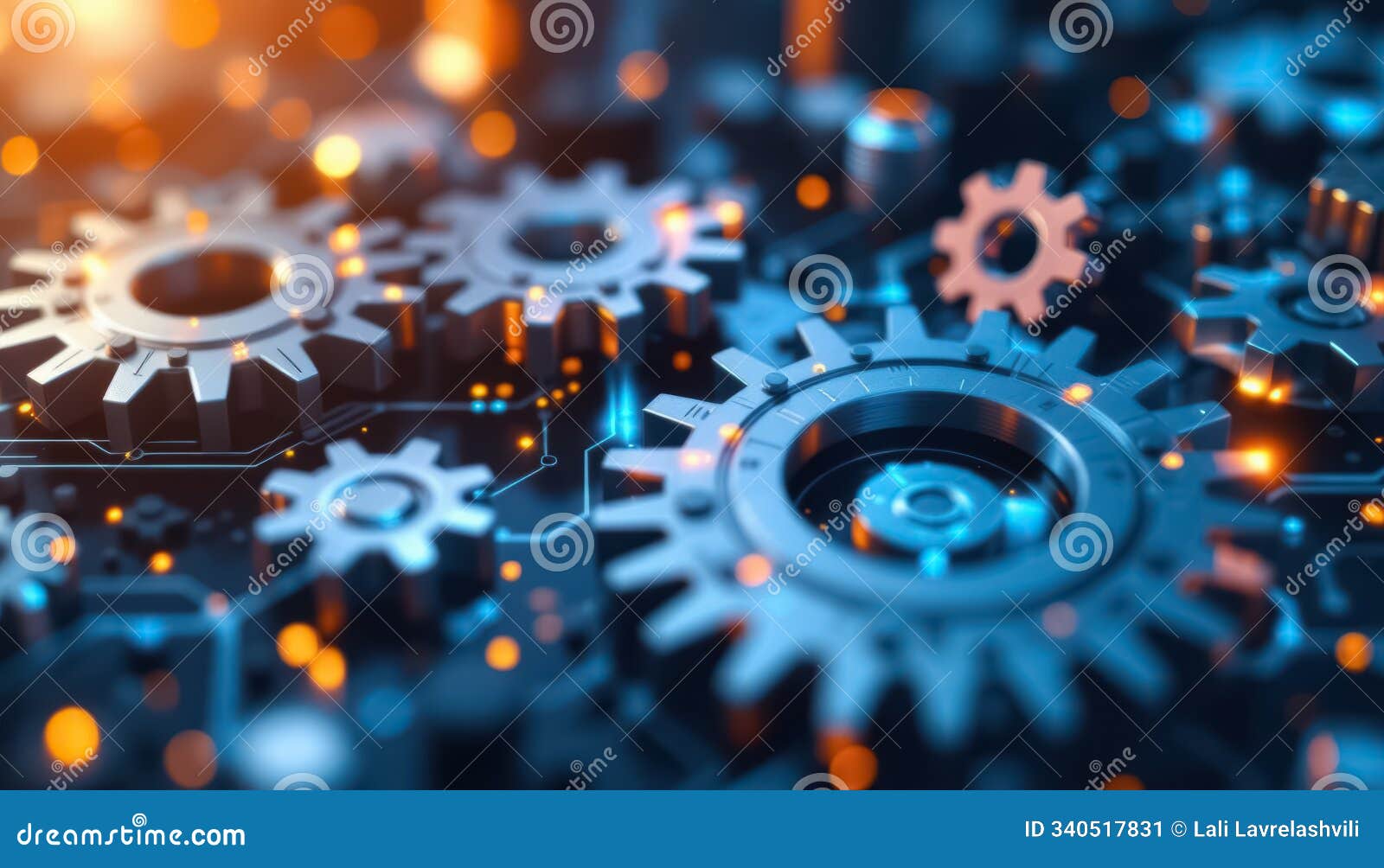 Interconnected Gears and Circuitry Symbolizing Synergy between ...