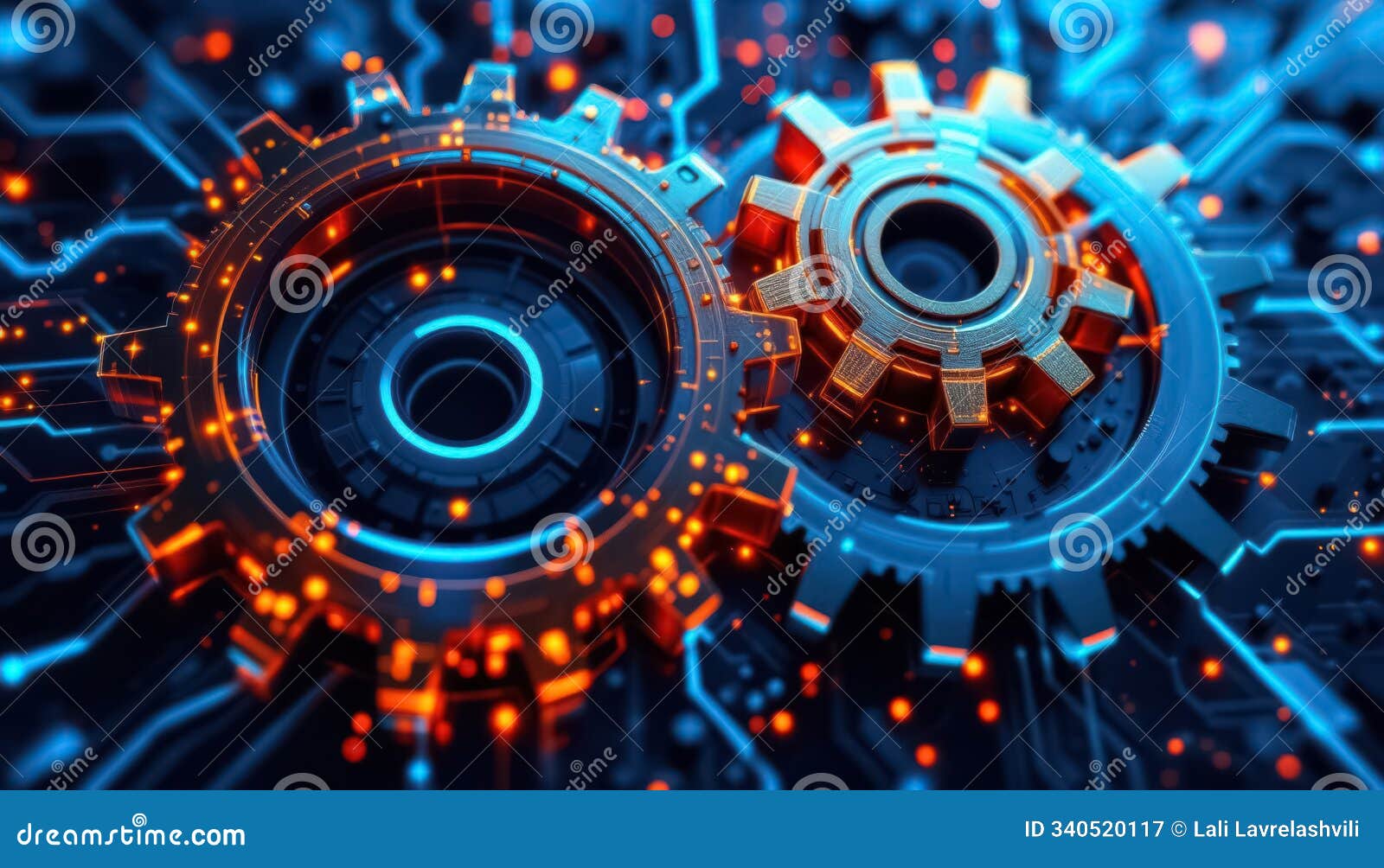 Interconnected Gears and Circuitry Symbolizing Synergy between ...