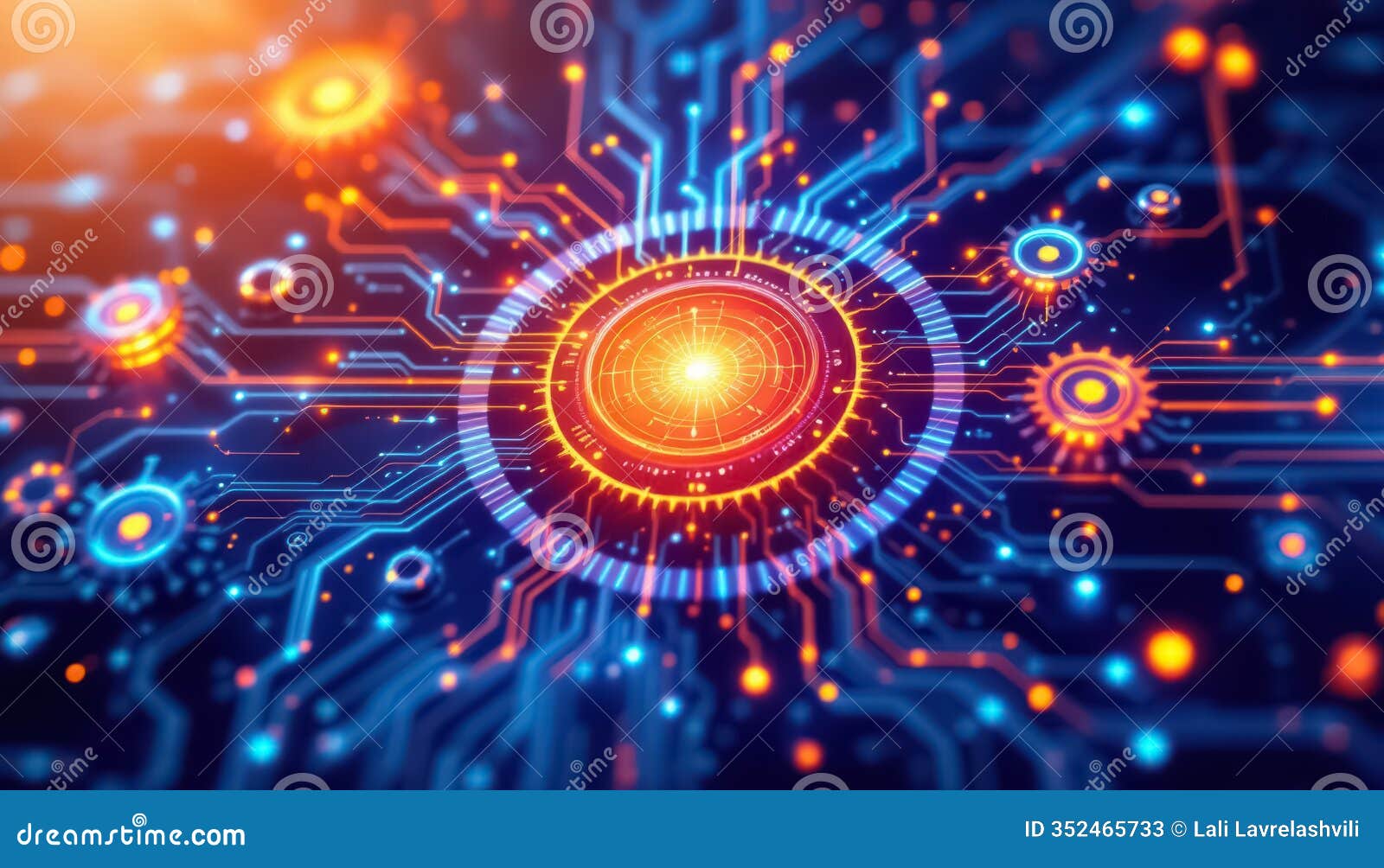 Interconnected Gears and Circuitry Symbolizing Synergy between ...