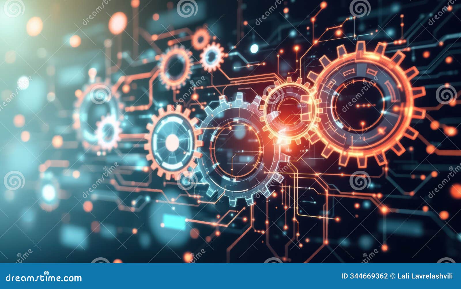Interconnected Gears and Circuitry Symbolizing Synergy between ...