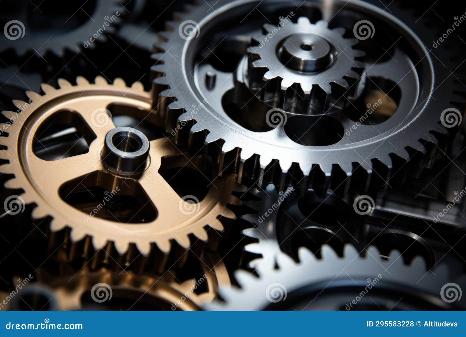 Interconnected Gears from a Machine Stock Photo - Image of machinery ...
