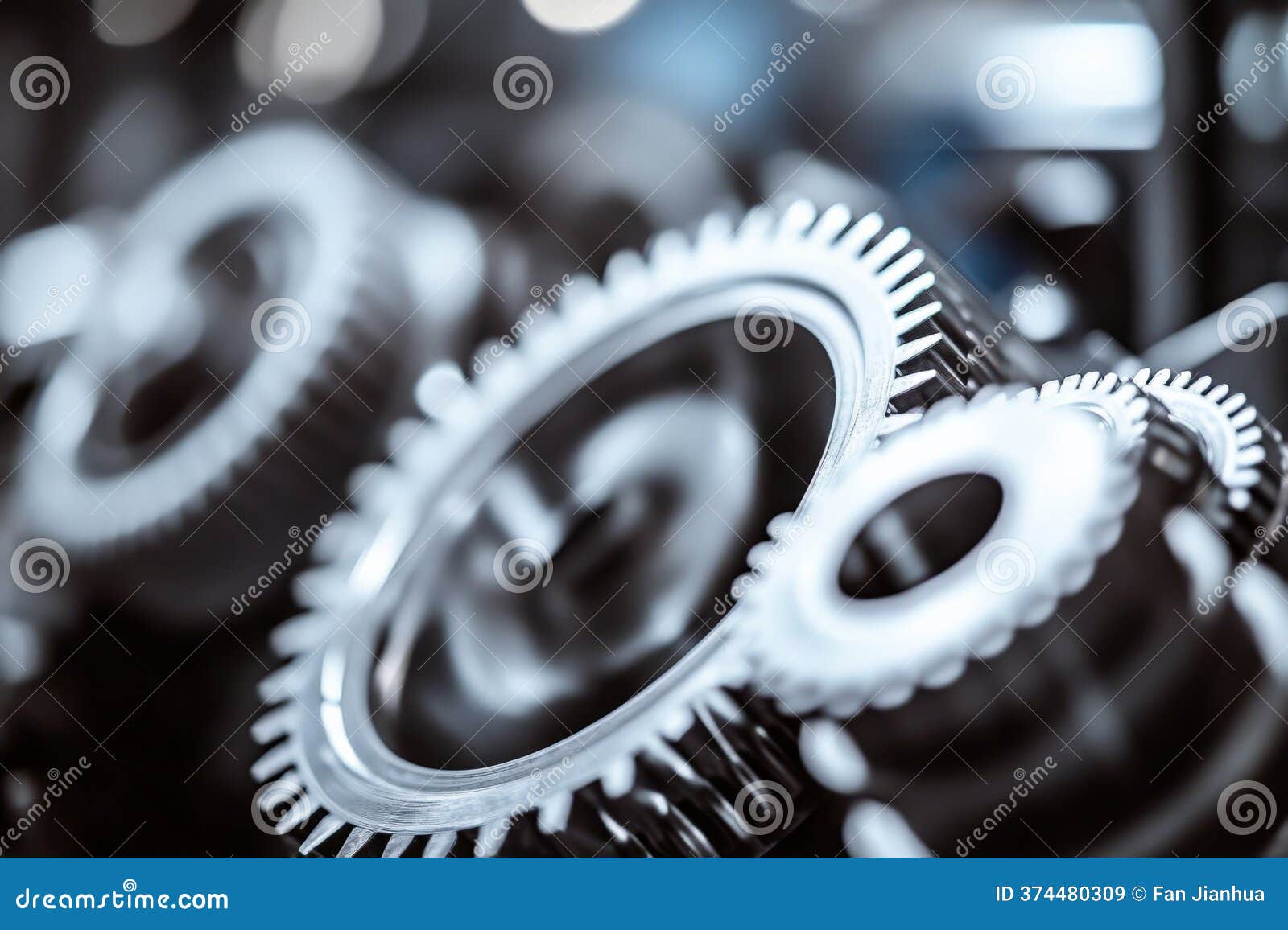 Interconnected Gears And Currency Symbols Create Abstract Economic ...