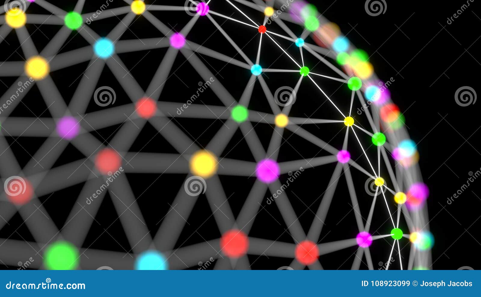 Interconnected Globe Network Abstract Stock Illustration - Illustration ...