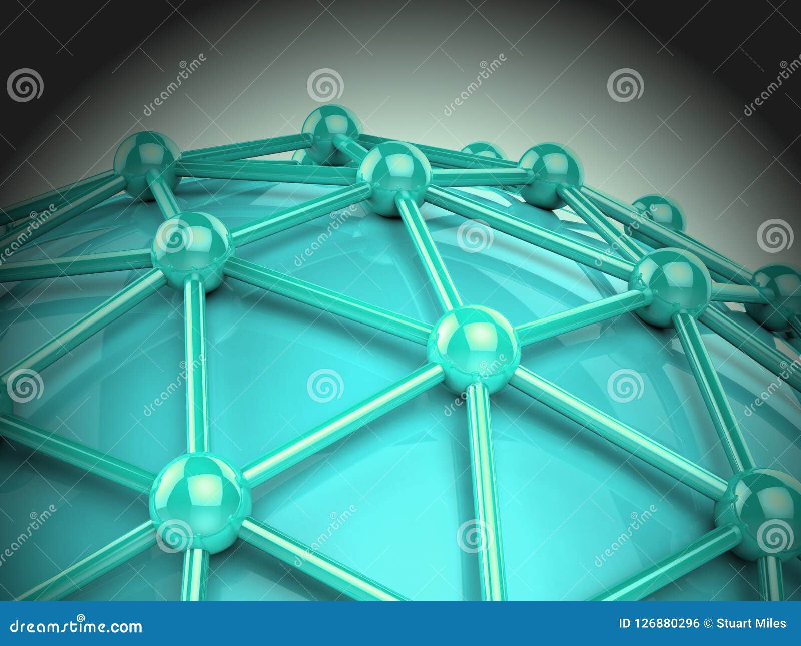 Interconnected Globe World Technology Link 3d Rendering Stock ...