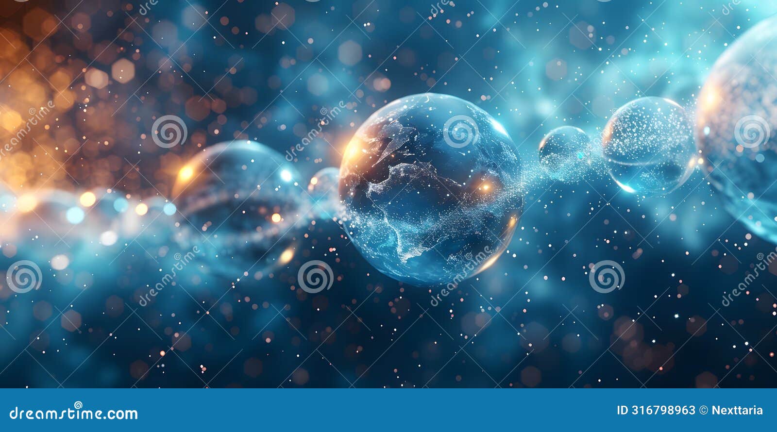 A Cosmic Web of Global Connectivity: Virtual Globe Networks Stock ...