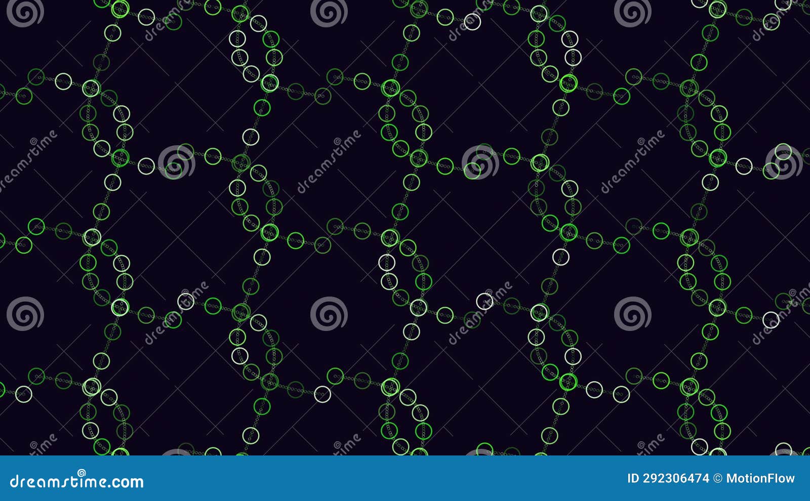 Interconnected Green and Black Circles Create Symmetrical Pattern Stock ...