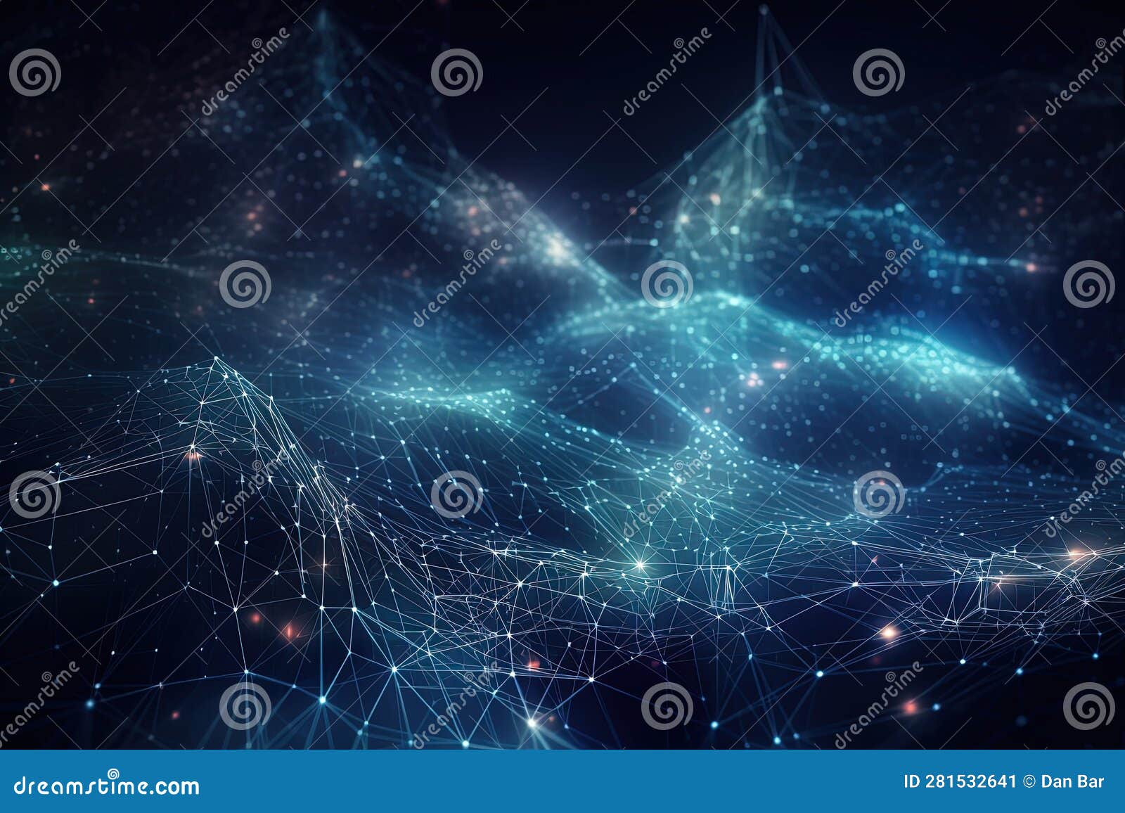 Abstract Connectivity Lines Converge To Symbolize the ...