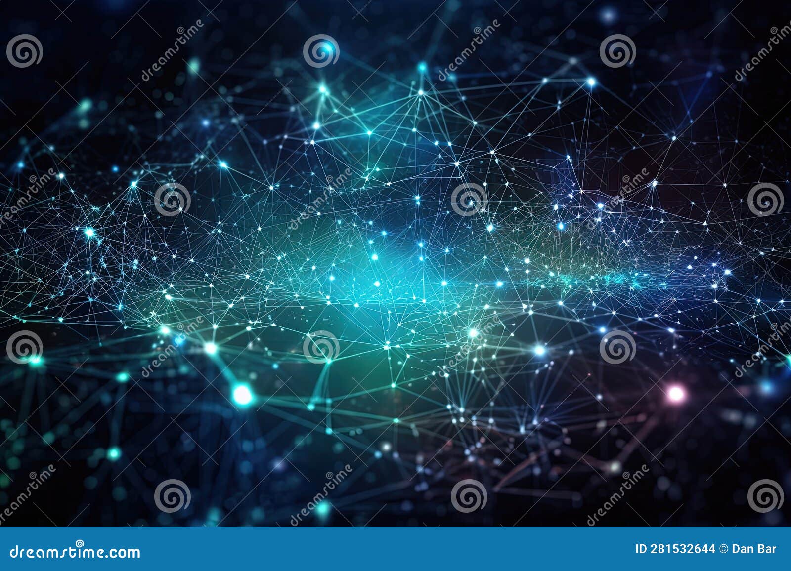 Abstract Connectivity Lines Converge To Symbolize the ...