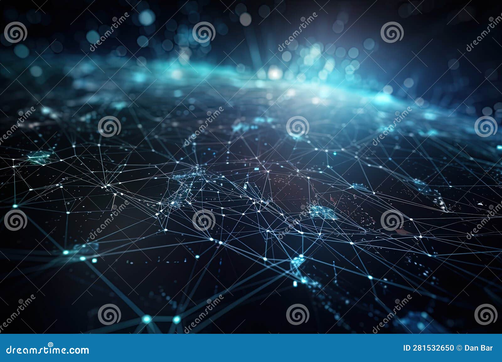 Abstract Connectivity Lines Converge To Symbolize the ...