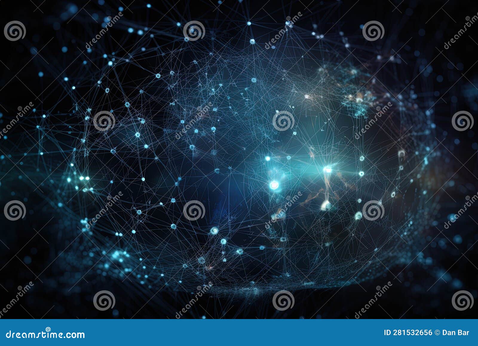 Abstract Connectivity Lines Converge To Symbolize the ...
