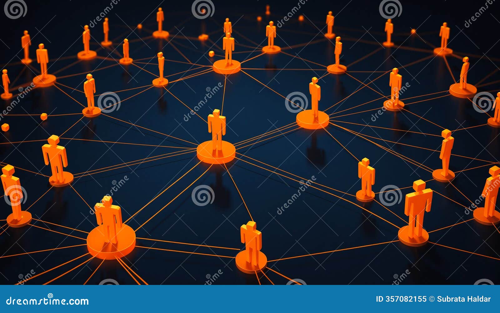 Interconnected Human Network - Visualizing Social Connectivity. Human ...