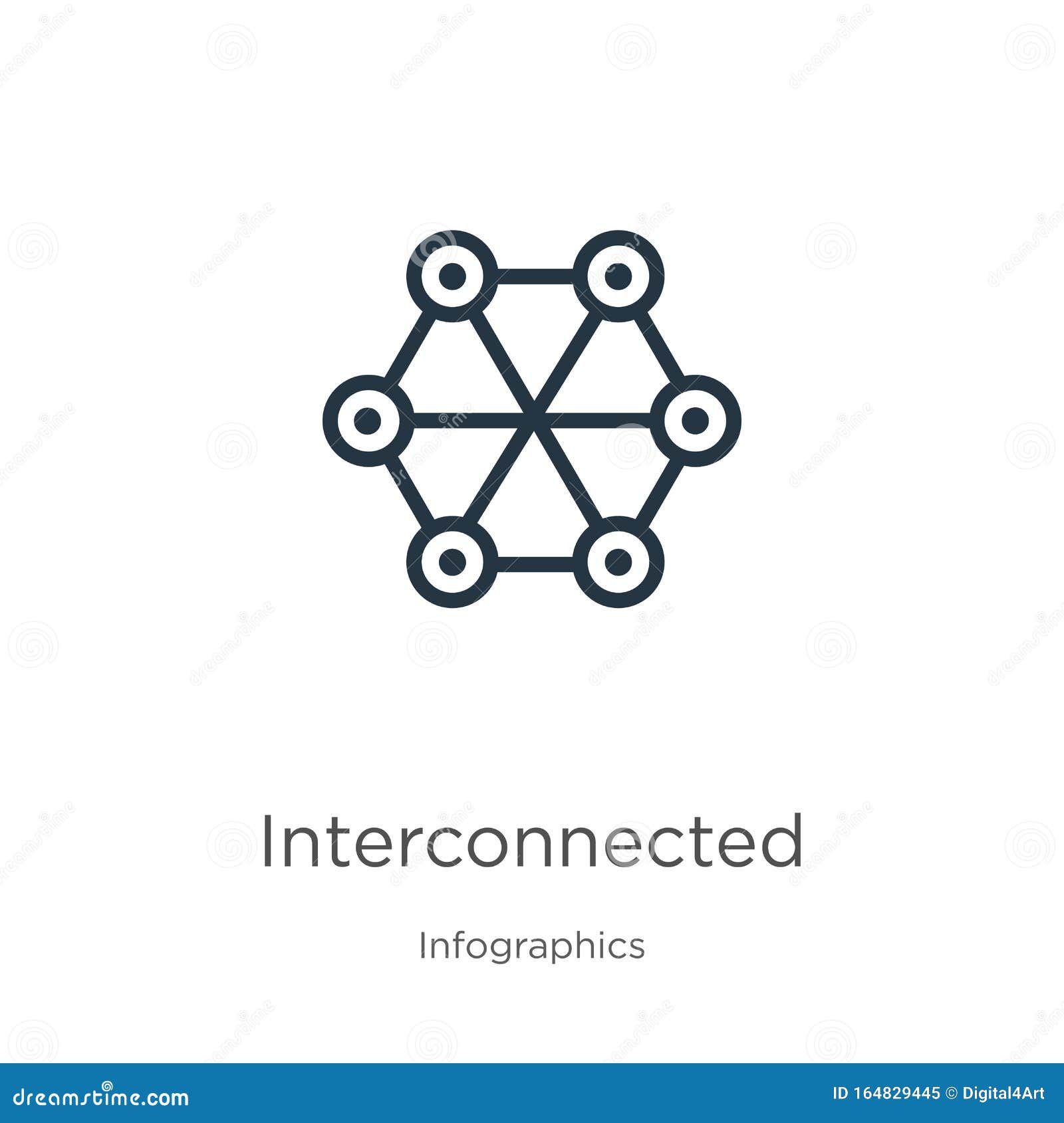 Interconnected Icon Vector. Trendy Flat Interconnected Icon from ...