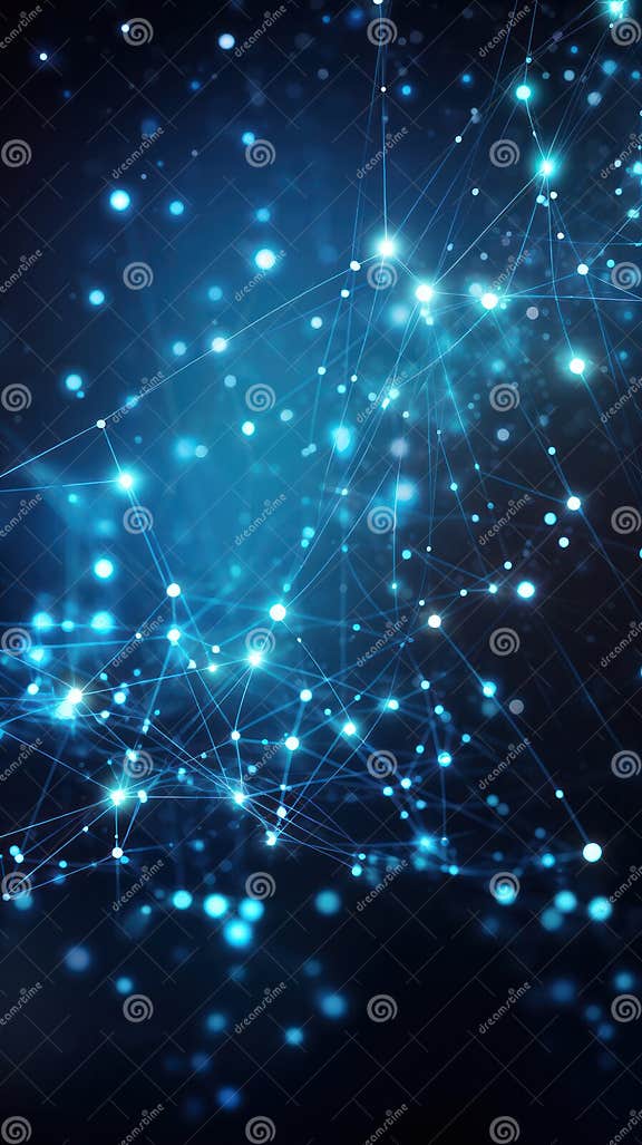 Interconnected Lines Dots Create a Network Connection Structure ...