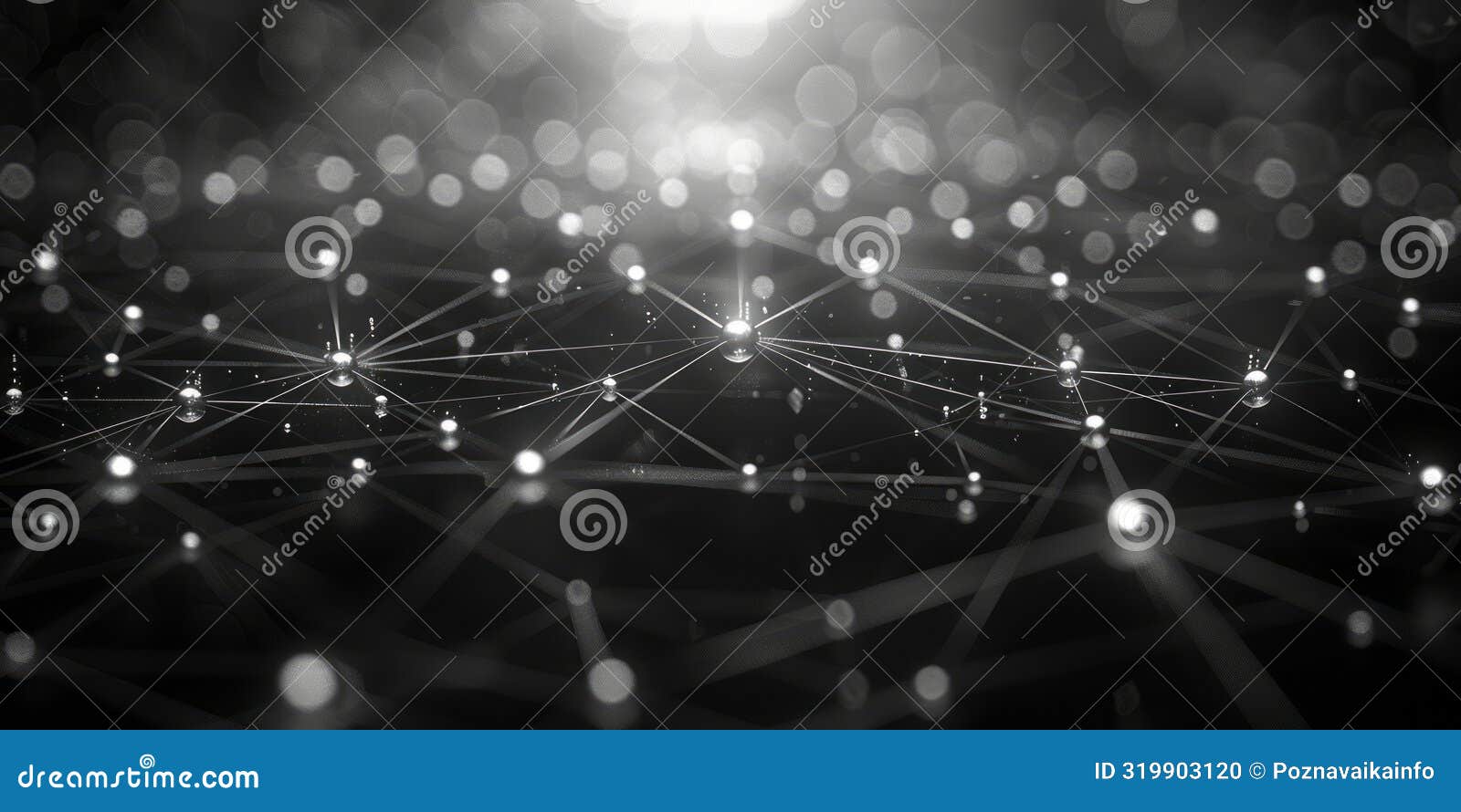 Interconnected Network of Dots Stock Illustration - Illustration of ...