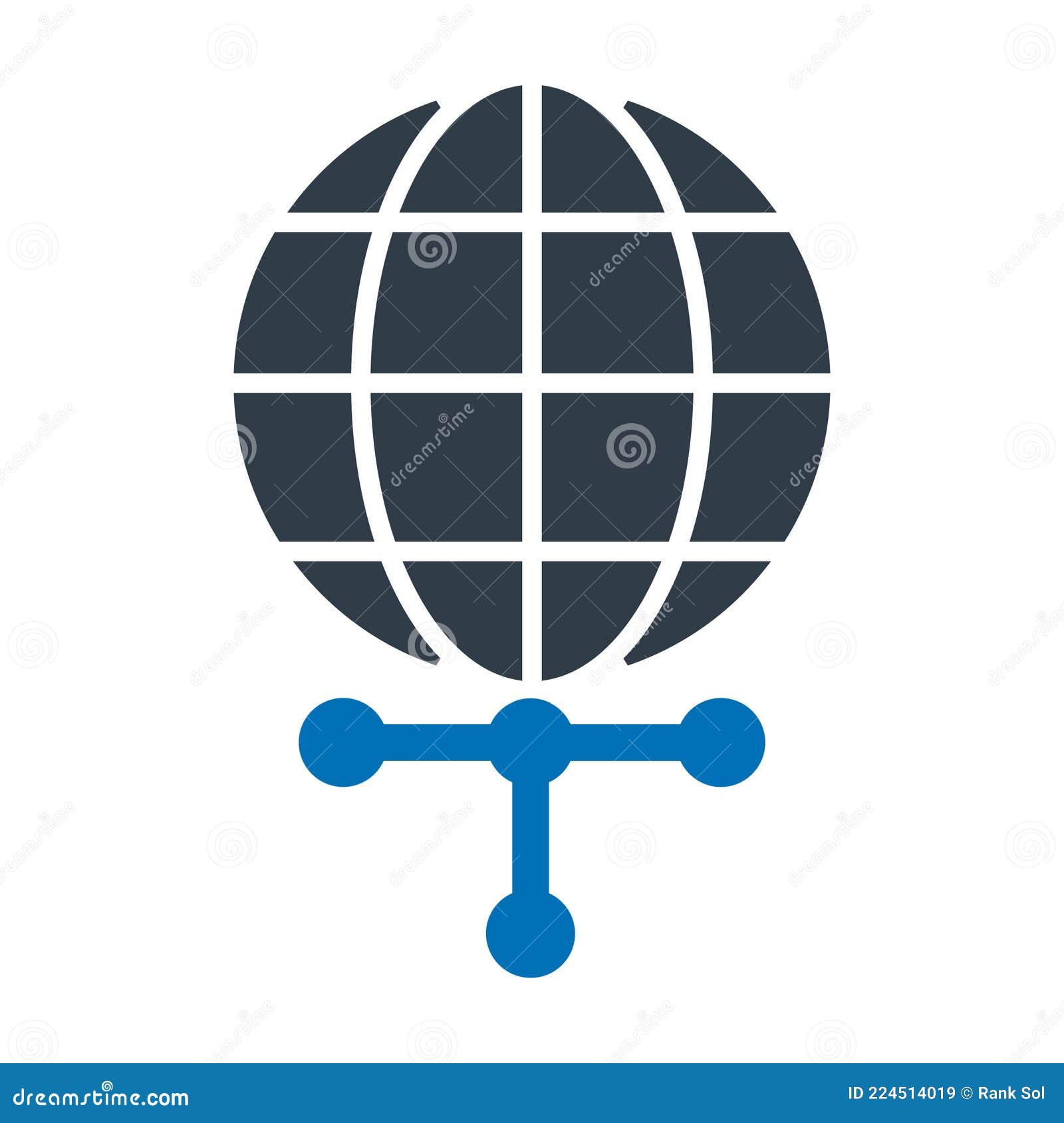 Interconnected Network Icon Which Can Easily Modify or Edit Stock ...