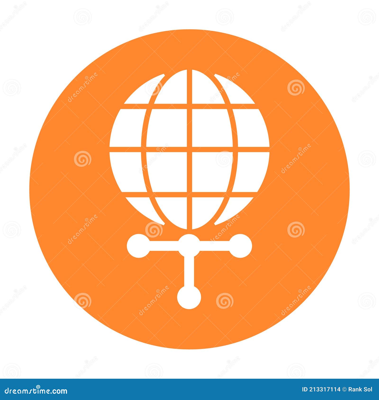 Interconnected Network Isolated Vector Icon Which Can Easily Modify or ...