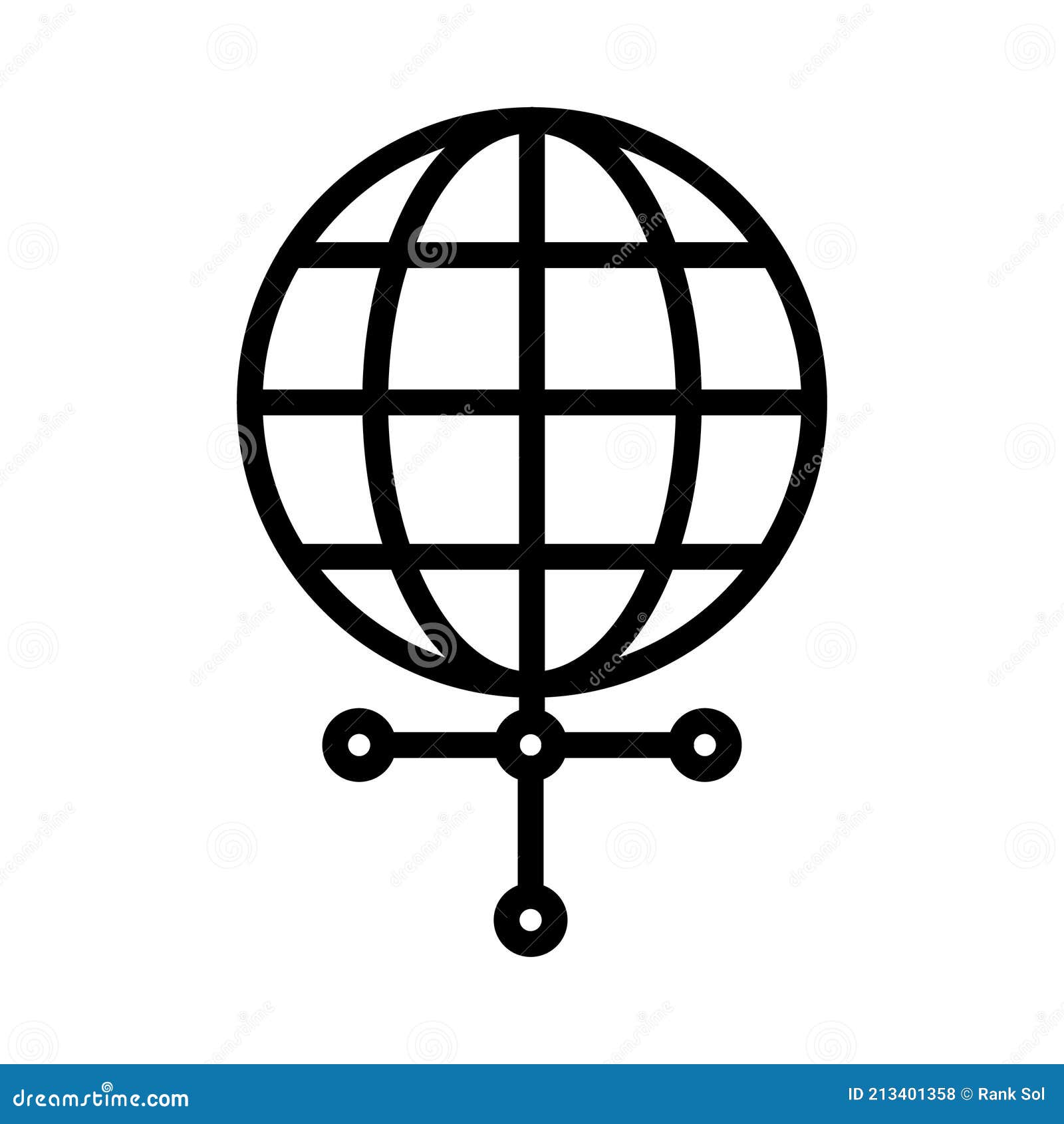 Interconnected Network Isolated Vector Icon Which Can Easily Modify or Edit Stock Vector ...