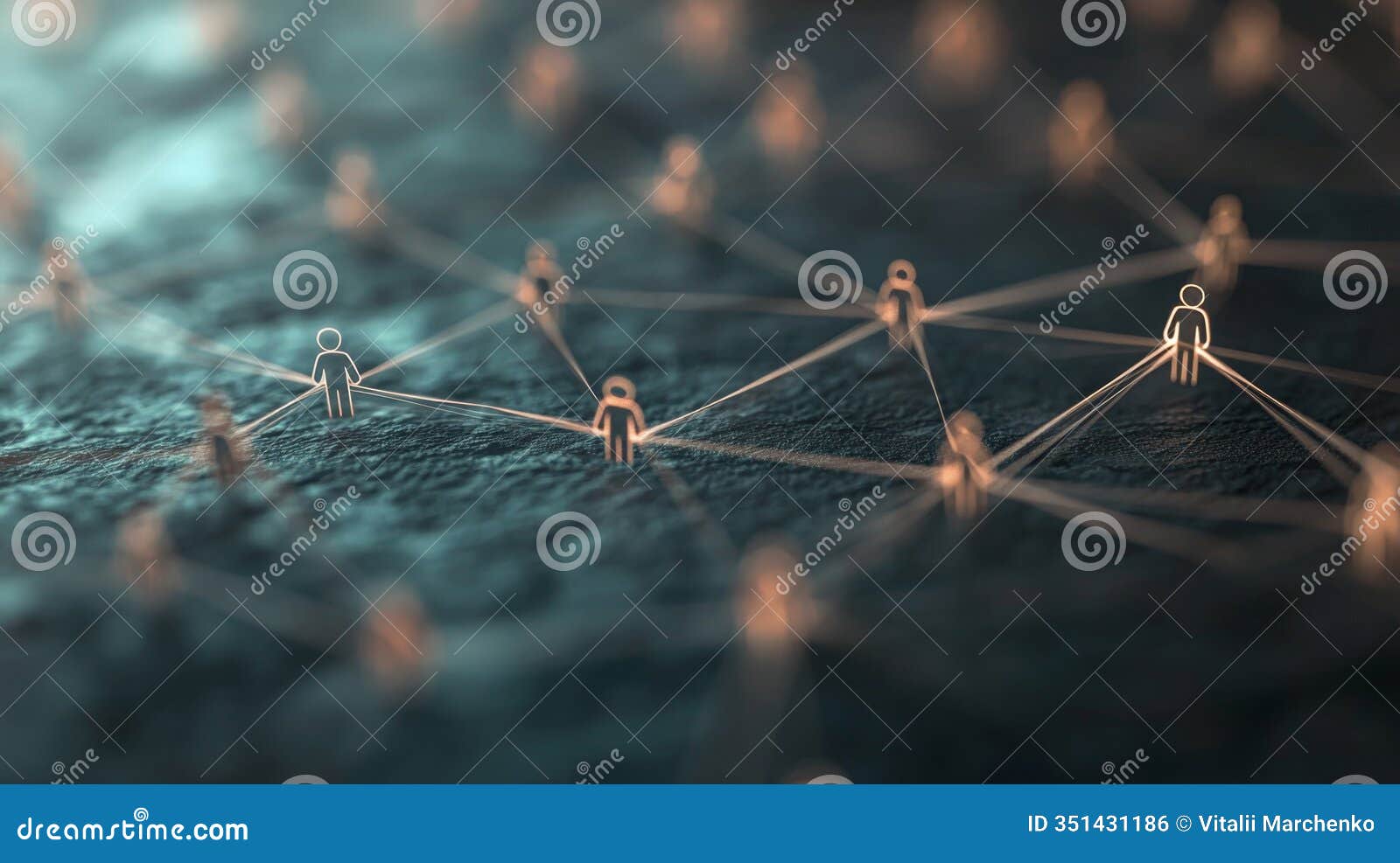 Interconnected Network of People: Abstract Social Connection Concept ...