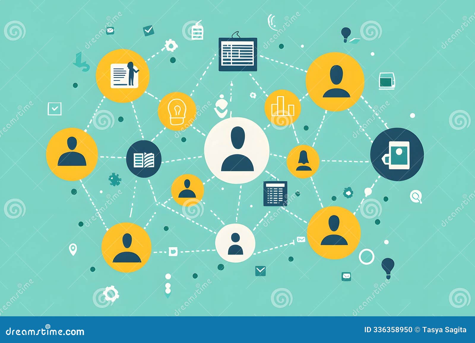 Interconnected Network of People, Ideas, and Information Stock ...