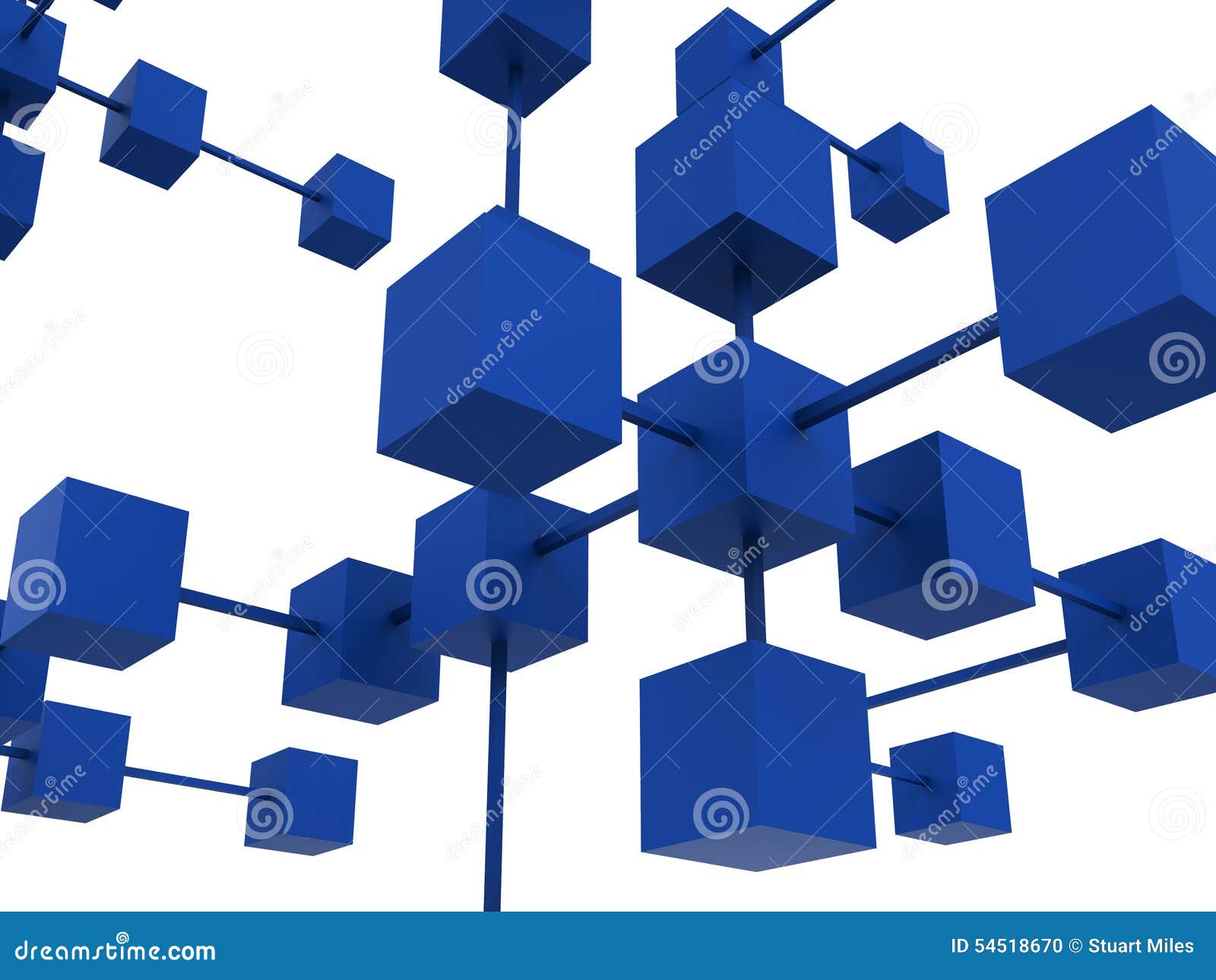 Interconnected Network Shows Working Together and Communicate Stock ...