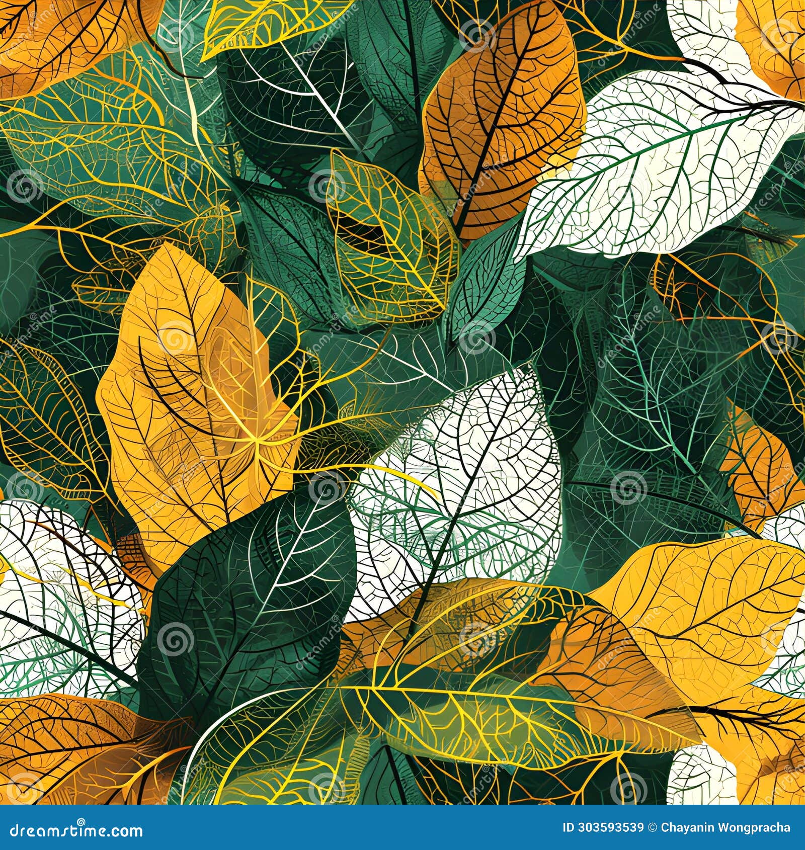 Interconnected Network of Veins in Leaves. Utilize Fine Linework and a ...