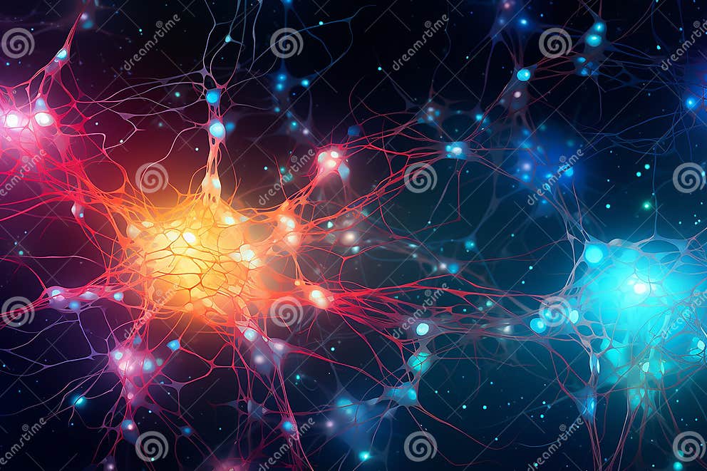 Interconnected Neurons Forming Abstract Patterns, Neural Networks Stock ...