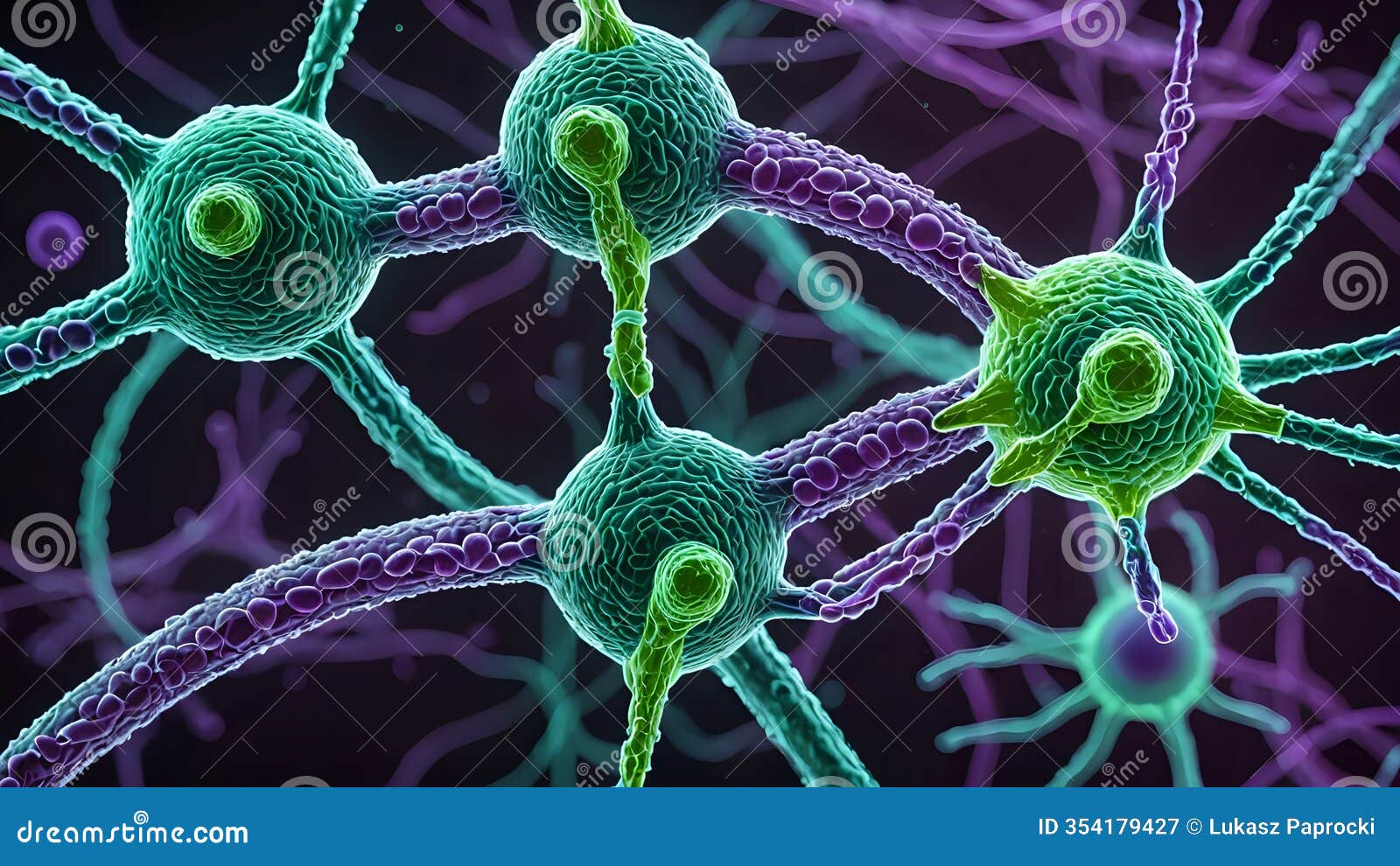 Interconnected Neurons stock illustration. Illustration of neuroscience ...