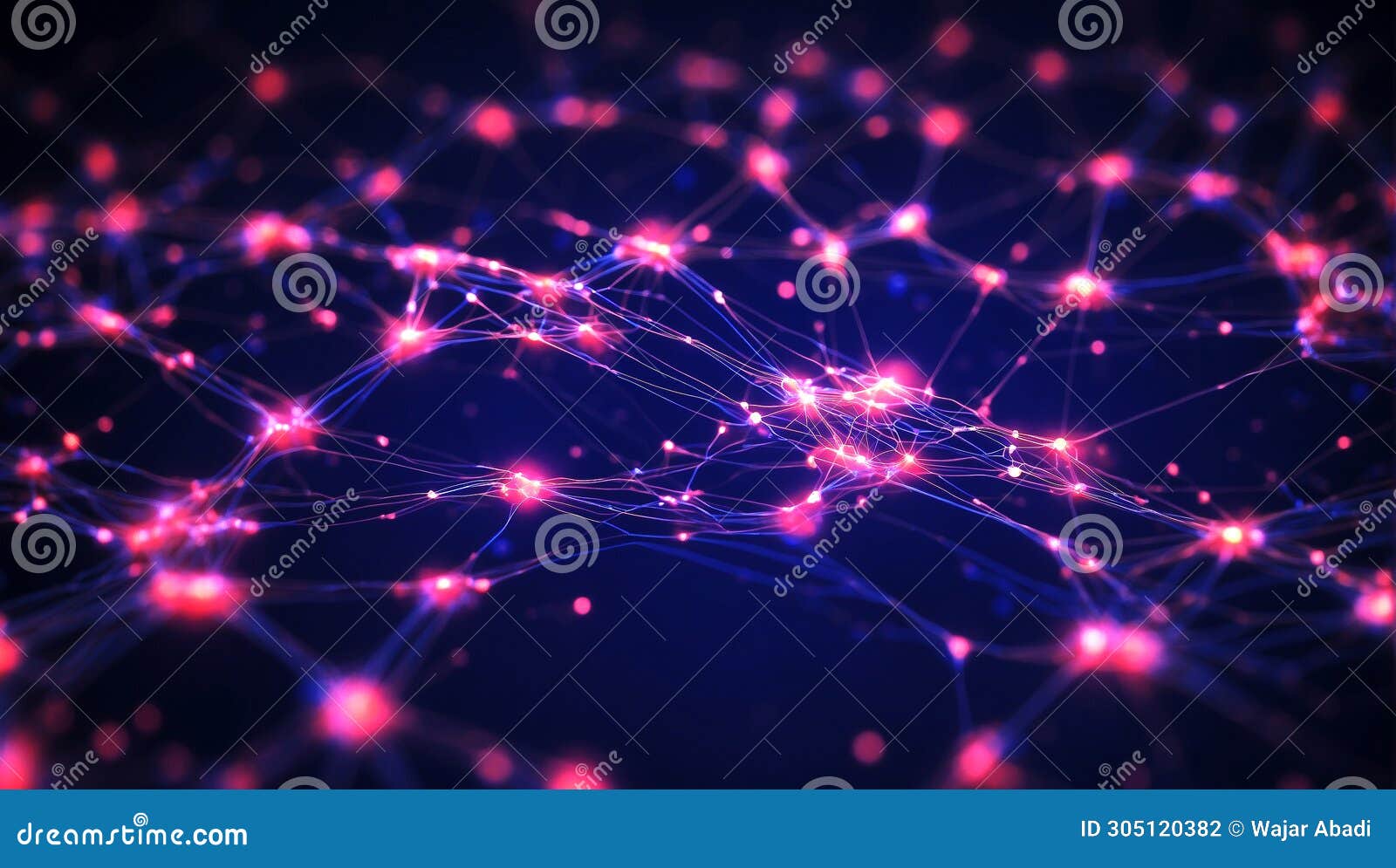 Interconnected Nodes of Digital Network. Science. Technology ...