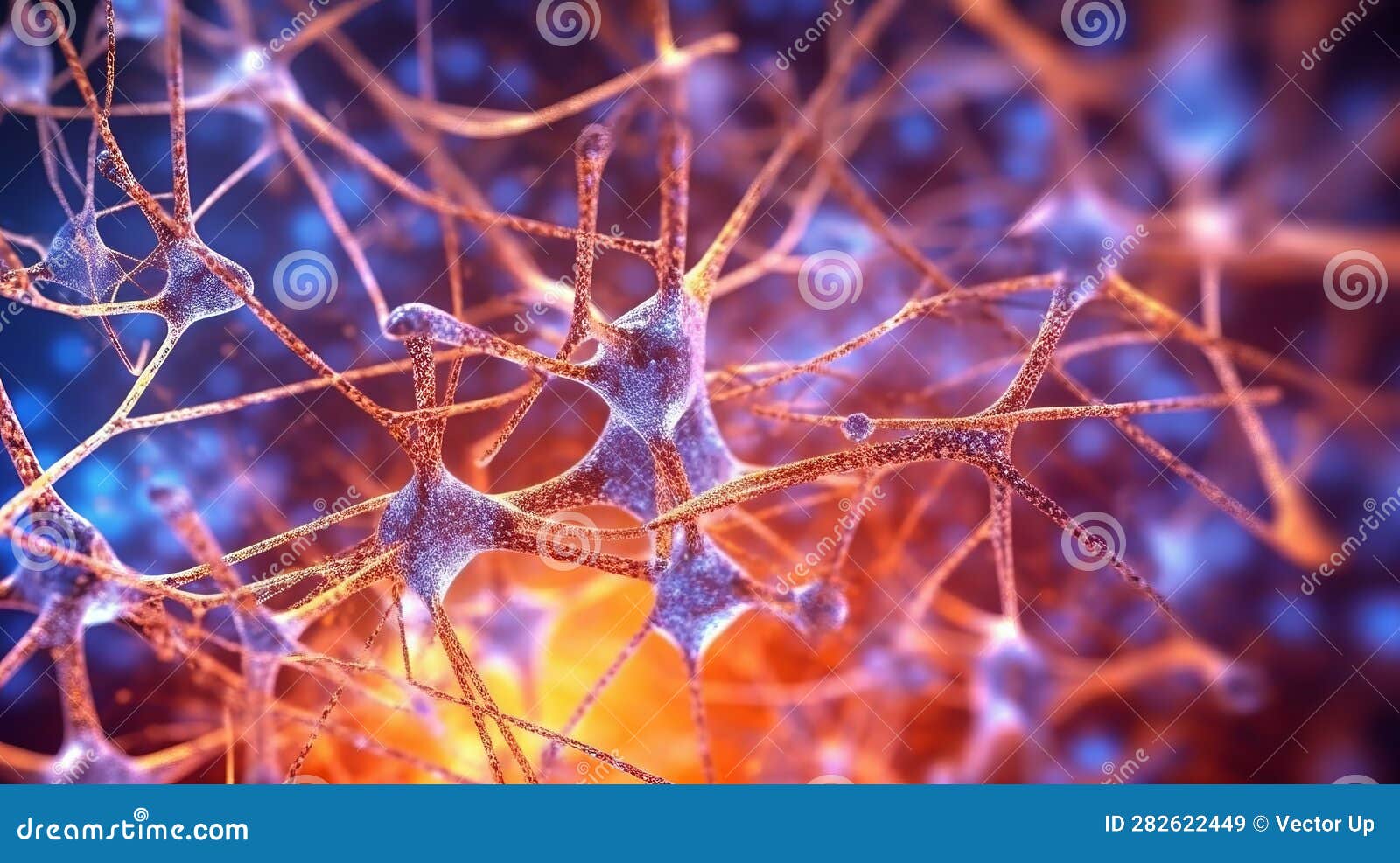 Interconnected Nodes Representing Neurons. Generative AI. Stock Image ...