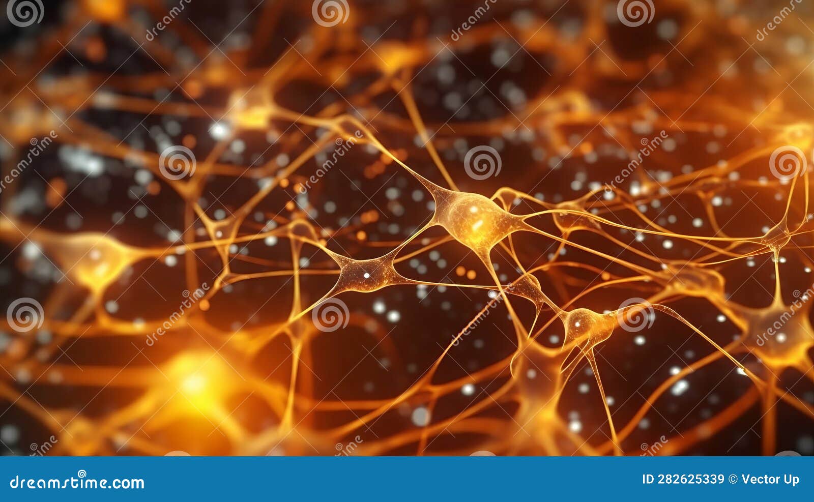 Interconnected Nodes Representing Neurons. Generative AI. Stock ...
