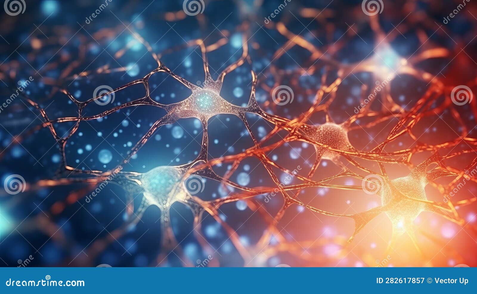 Interconnected Nodes Representing Neurons. Generative AI. Stock ...
