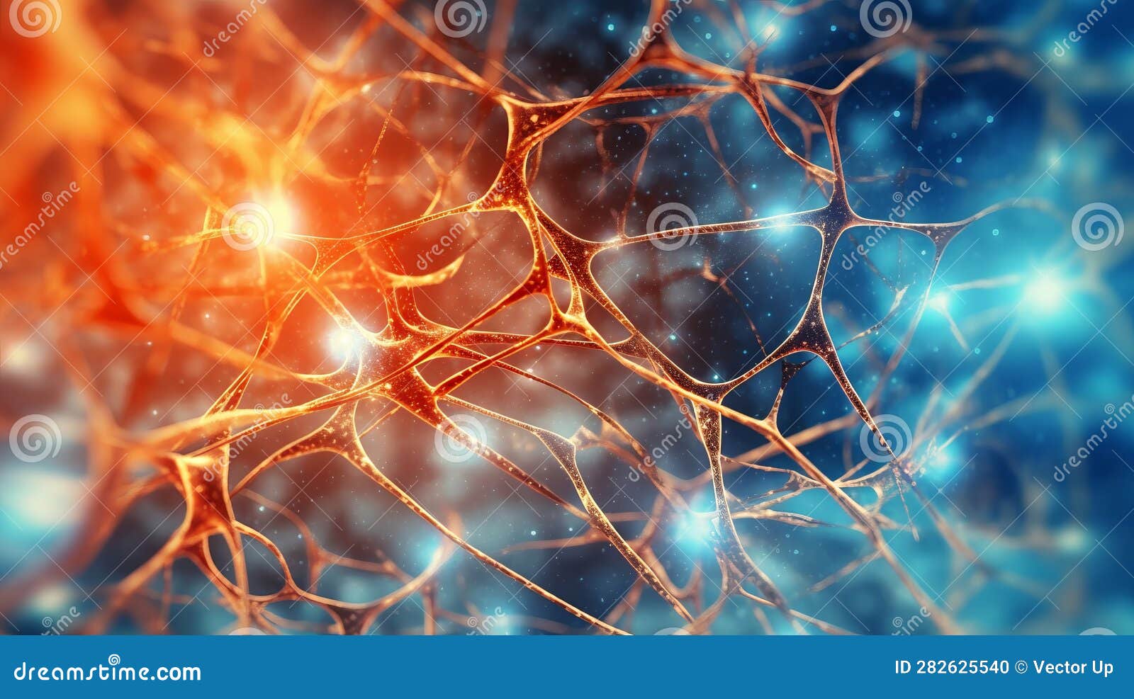 Interconnected Nodes Representing Neurons. Generative AI. Stock ...
