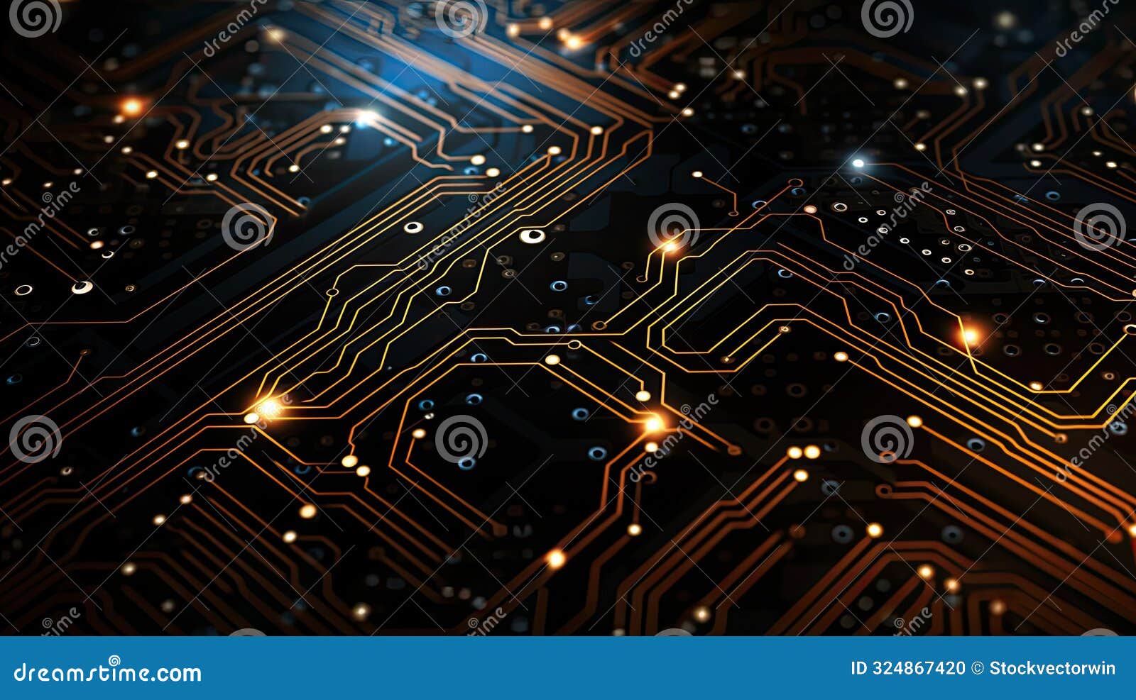 Interconnected Pattern Background Technology Stock Illustration ...