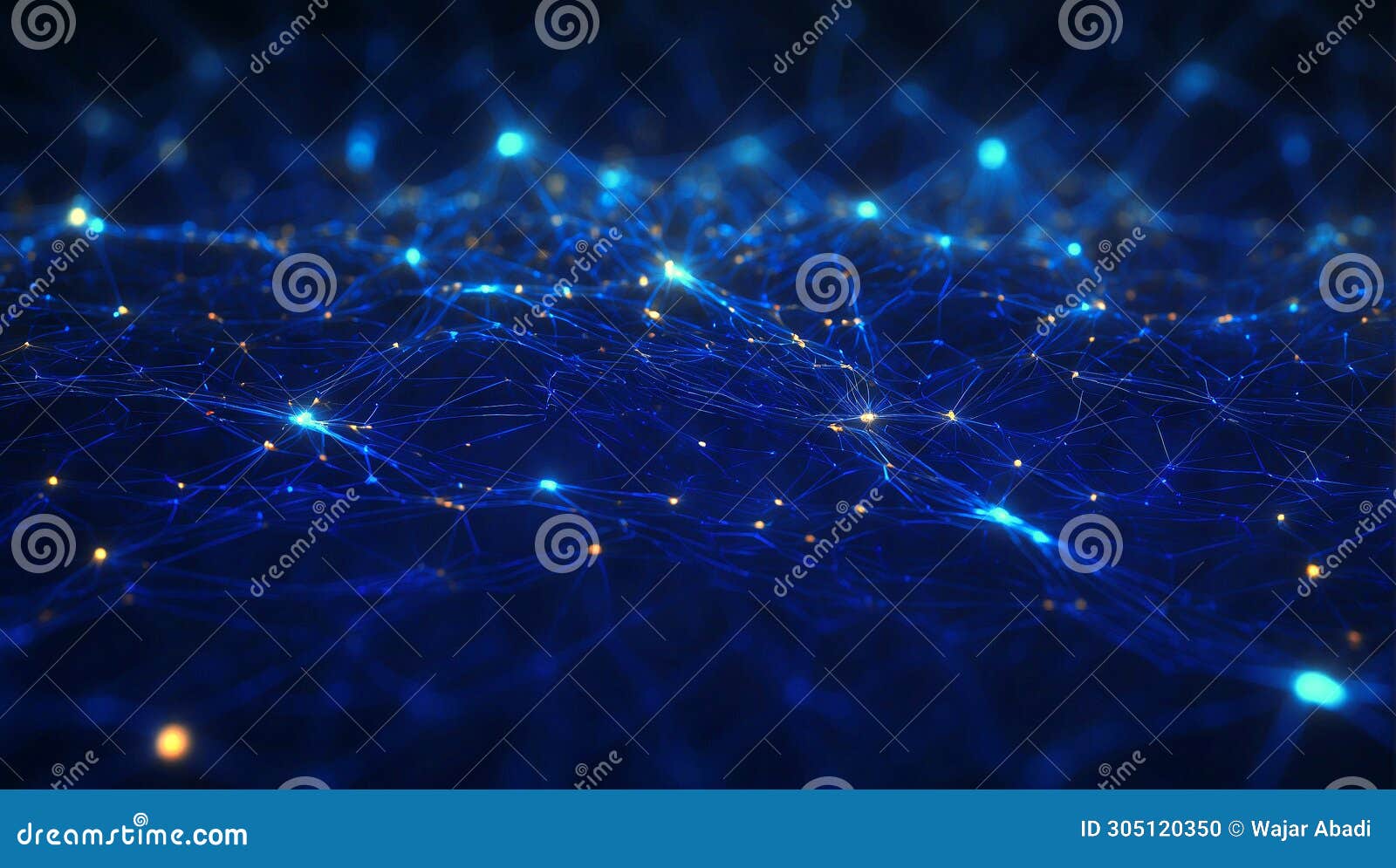 Interconnected Points of Digital Network. Science. Technology ...